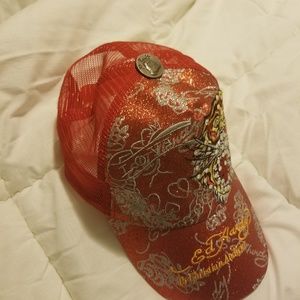 Ed Hardy | Accessories | Red Ed Hardy Hat | Poshmark
